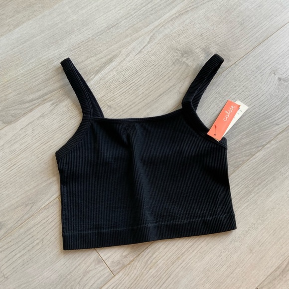 Intimates & Sleepwear | Colsie Black Ribbed Bralette | Poshmark